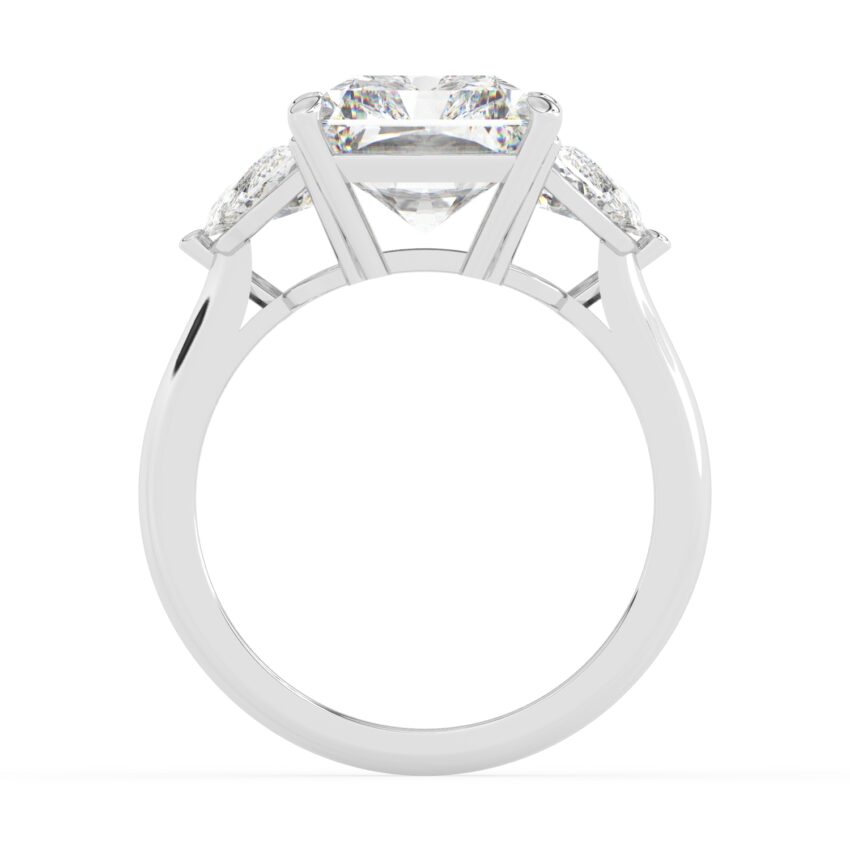 Custom Radiant and Half Moon Engagement Ring – Patsy Wesson Jewelry Design